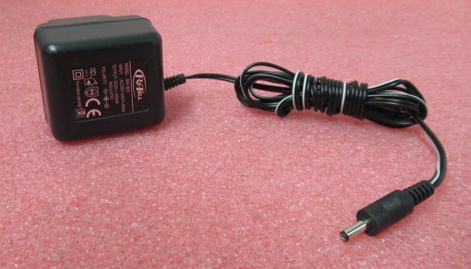 ReTell 804/805 UK 3 Pin Plug Regulated AC Power Adapter 3V 200mA 0 6W