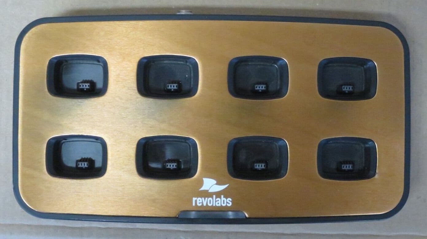 Revolabs HD Series Bronze 8-Slot Microphone Charging Base 02-08HDEUCHG-C