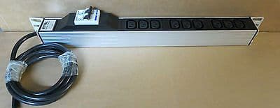 Rittal 7240 200 9-Port Rack Mount Switched Power Distribution Unit Strip