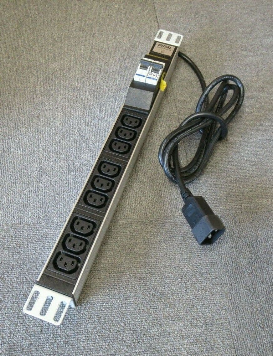 Rittal 7240 200 9KLSD104 9 Way C13 Rack Mount Switched PDU Strip