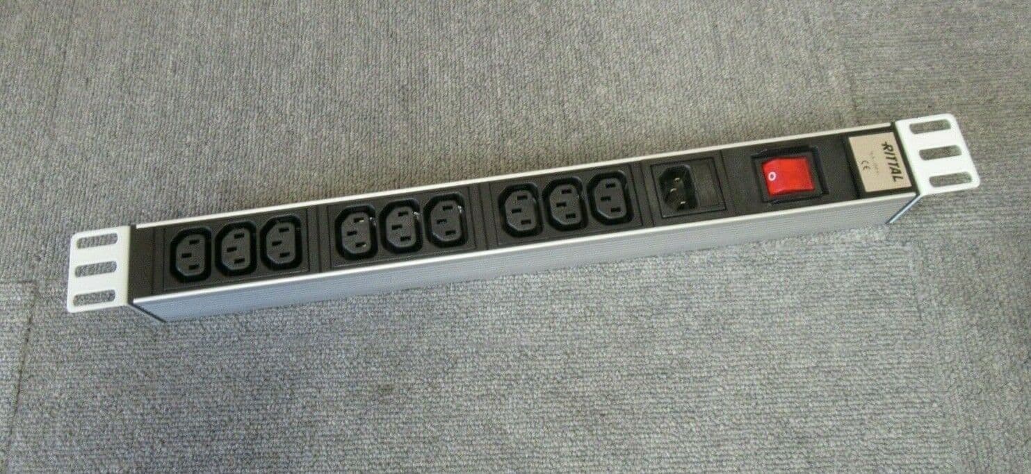 Rittal 7240 201 DK7240201 9 Way C13 Sockets Switched Power Distribution ...