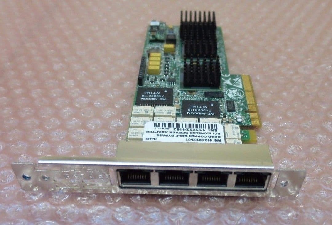 Riverbed Quad Port Gigabit Bypass PCI Express Server Adapter PCI-E 410 ...