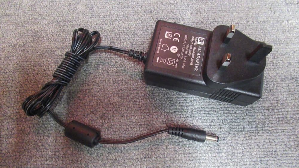 RS RS-AB03J00-B UK 3-Pin Plug AC Power Adapter 36W 12V 3A