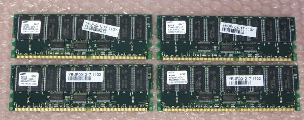 Samsung 2GB 4x 512MB DDR - RAM Server Memory Module PC1600R ...