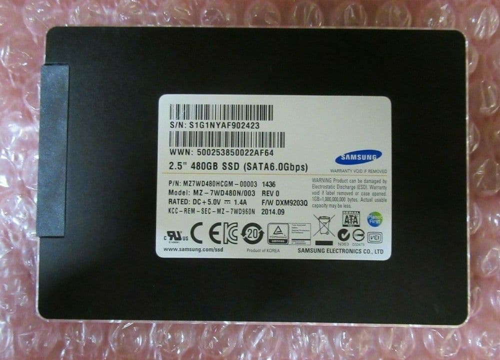 Samsung 480GB SM843Tn 2 5" SATA 6G Enterprise Solid State Drive SSD MZ-7WD480N
