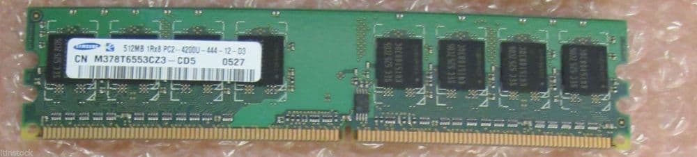 Samsung 4Gb 8 x 512MB Memory DDR2 PC2-4200U 533MHz 1Rx8 M378T6553CZ3 ...