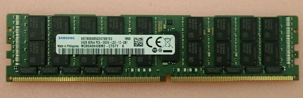 Samsung 64GB 4DRx4 PC4-2666V DDR4 ECC Server RAM Memory M386A8K40BM2-CTD7Y