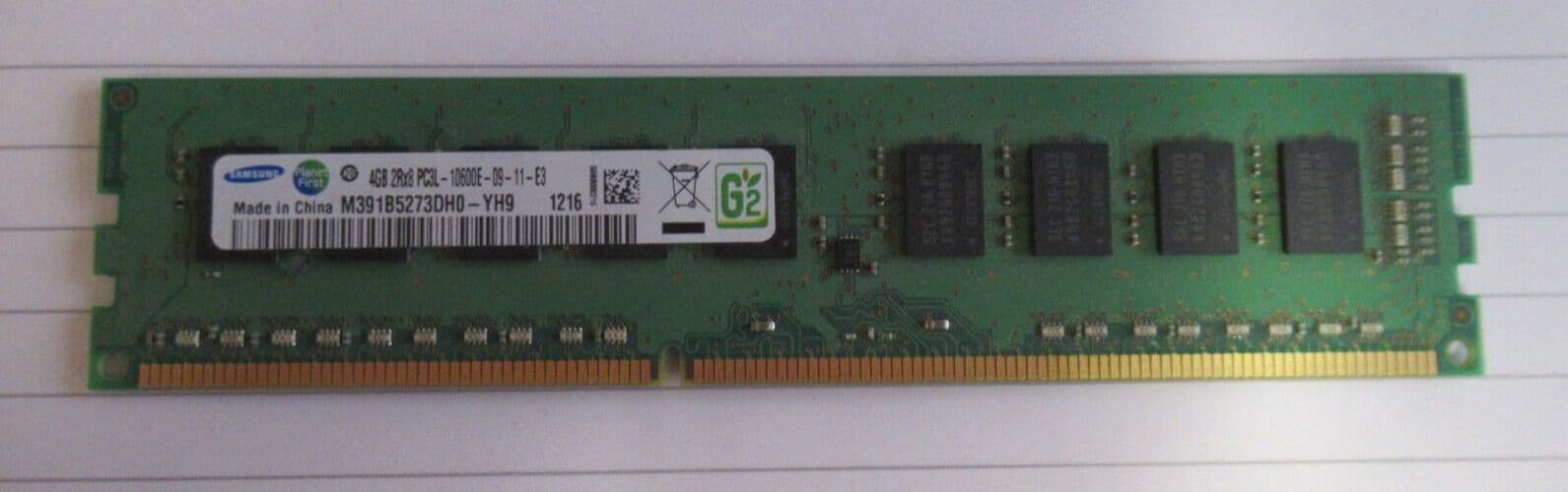 Samsung M391B5273DH0-YH9 16GB 4x4GB PC3-10600 DDR3-1333MHz CL9 240P 1 35V Memory