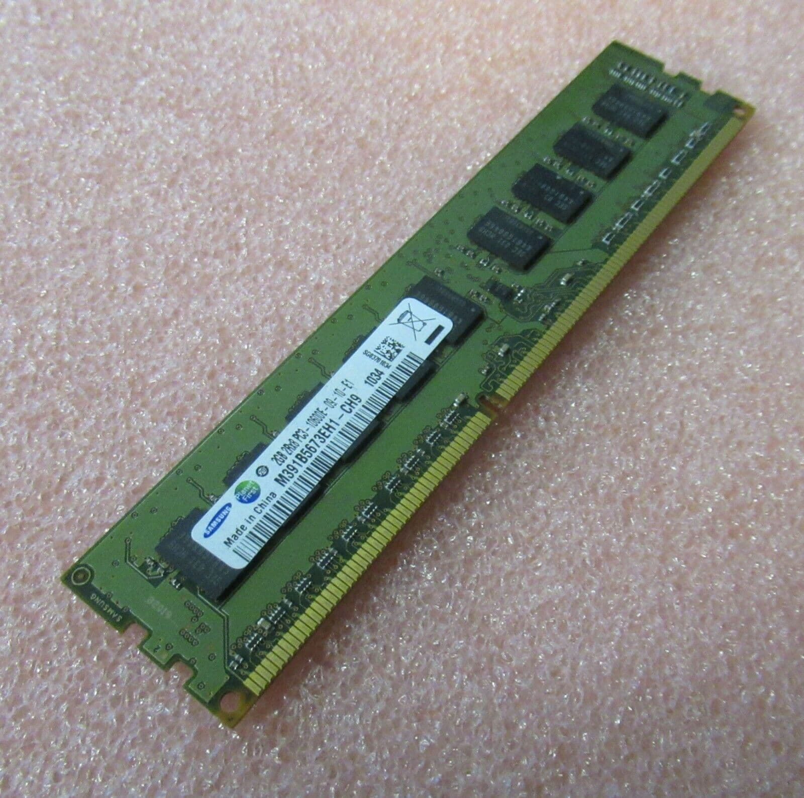Samsung M391B5673EH1-CH9 2GB DDR3 PC3-10600E ECC 240-Pin Unbuffered Memory