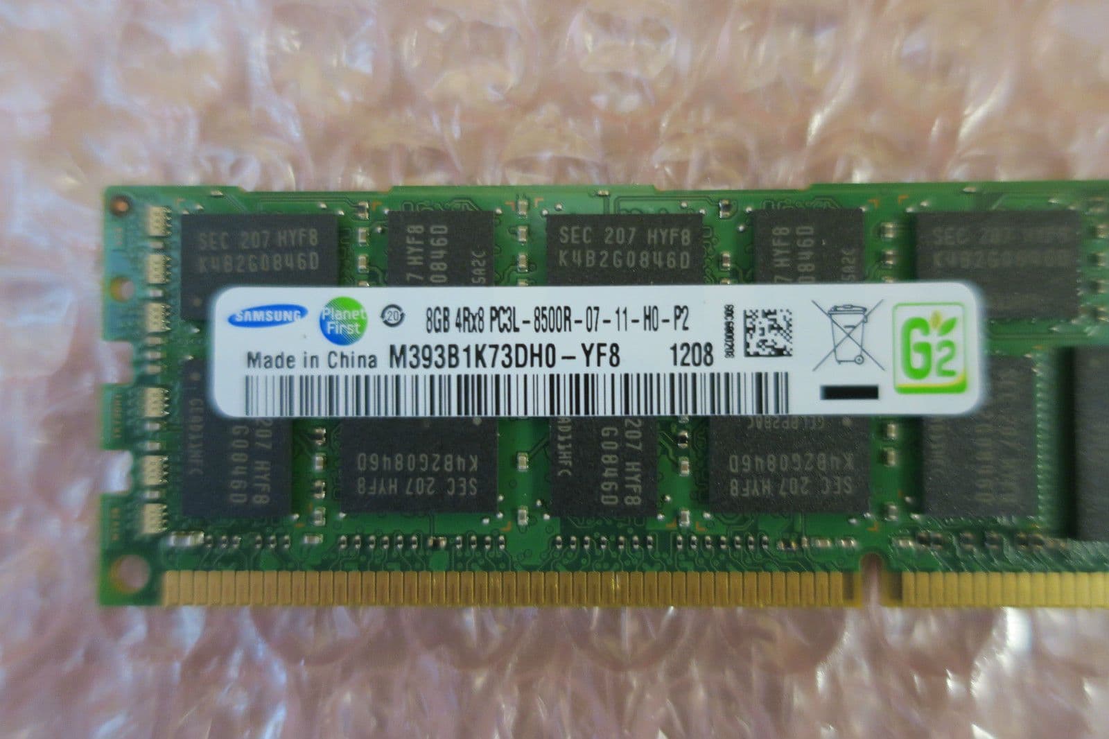 Samsung M393B1K73DH0-YF8 - 8GB 1x8GB PC3-8500 DDR3-1066MHz ECC Registered RAM