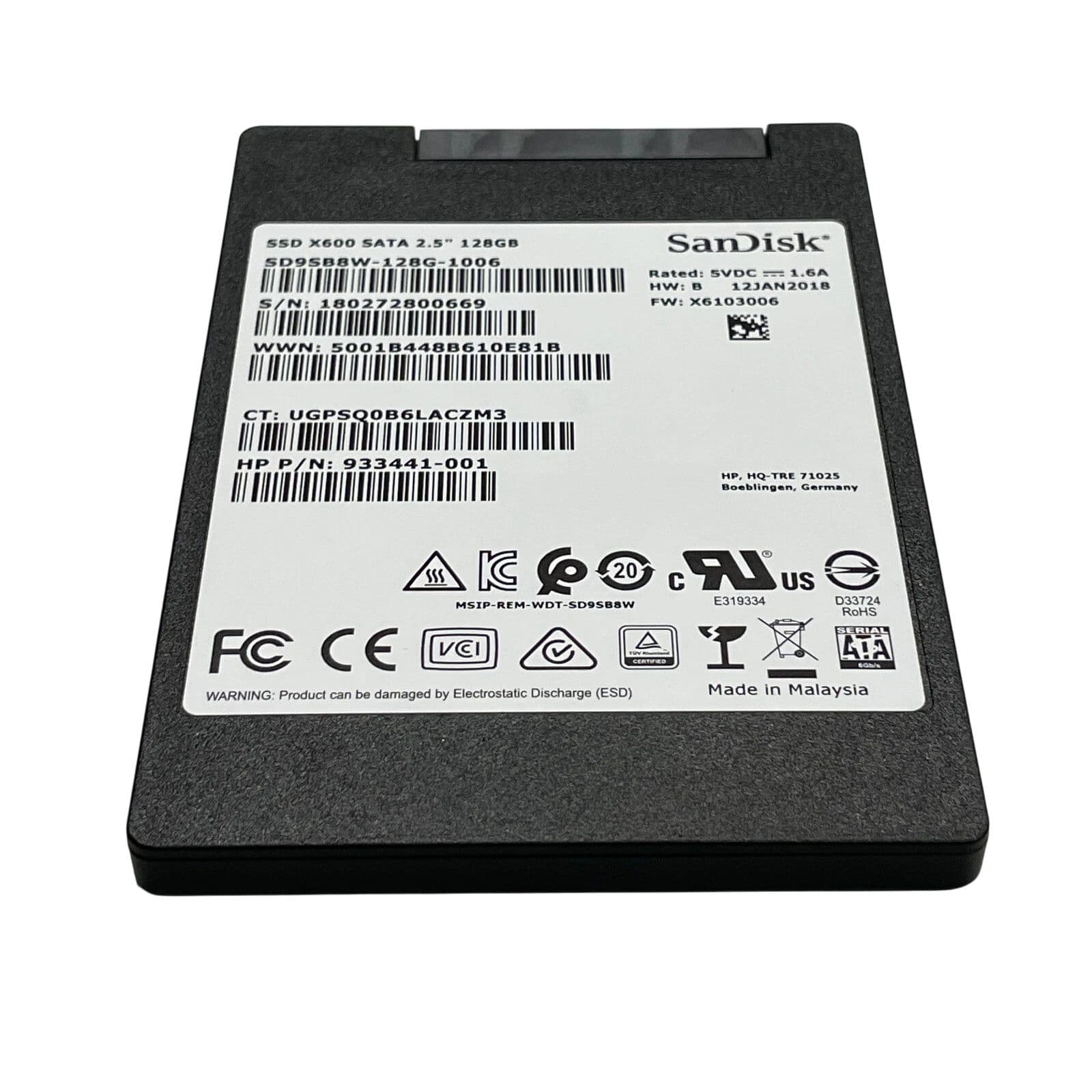 SanDisk X600 128GB SATA 6G 2 5" Solid State Drive SSD SD9SB8W-128G-1006
