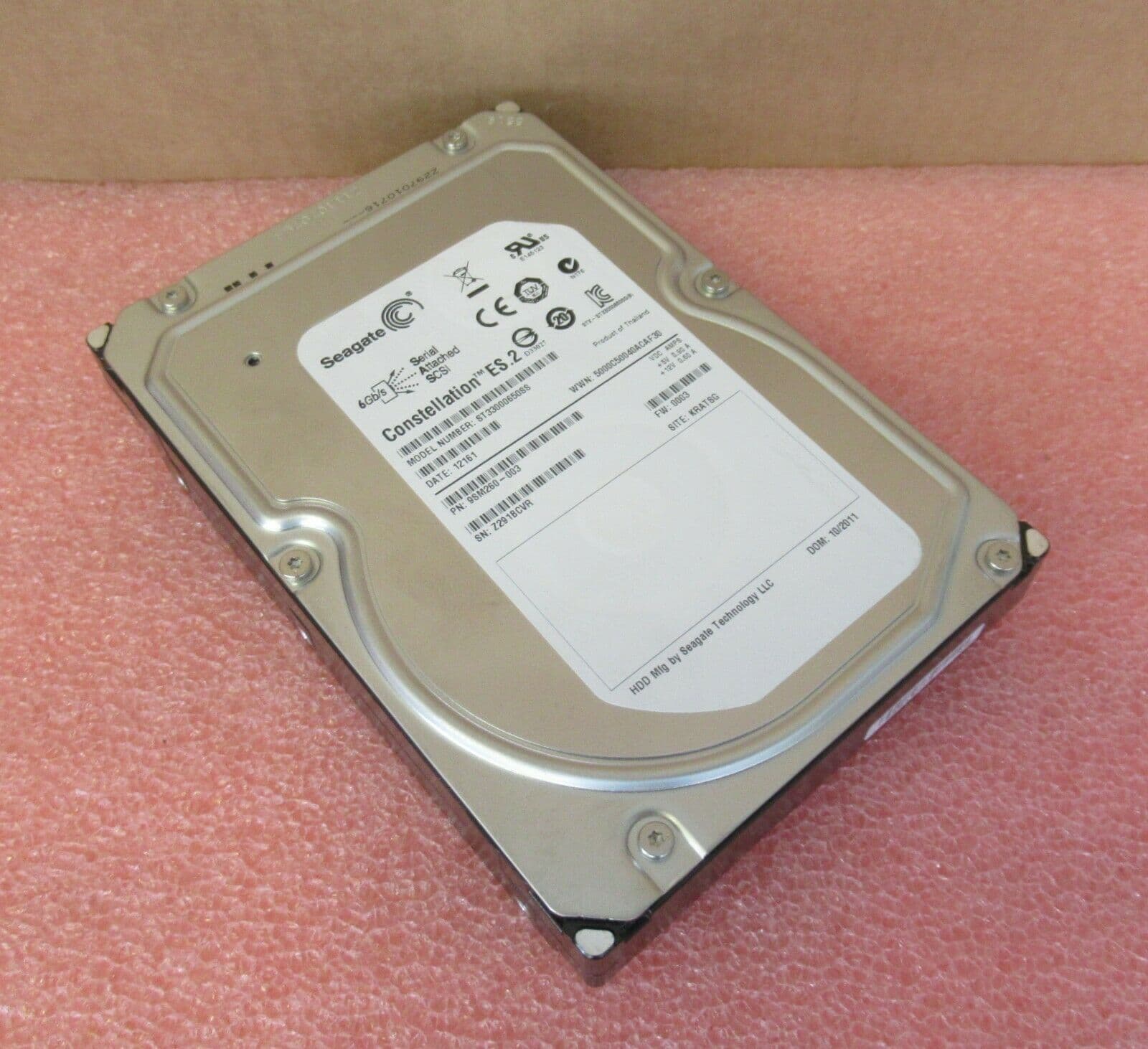 Seagate 3TB 3 5" SAS 6GB/s 7 2K 64MB Server HDD Hard Drive ST33000650SS