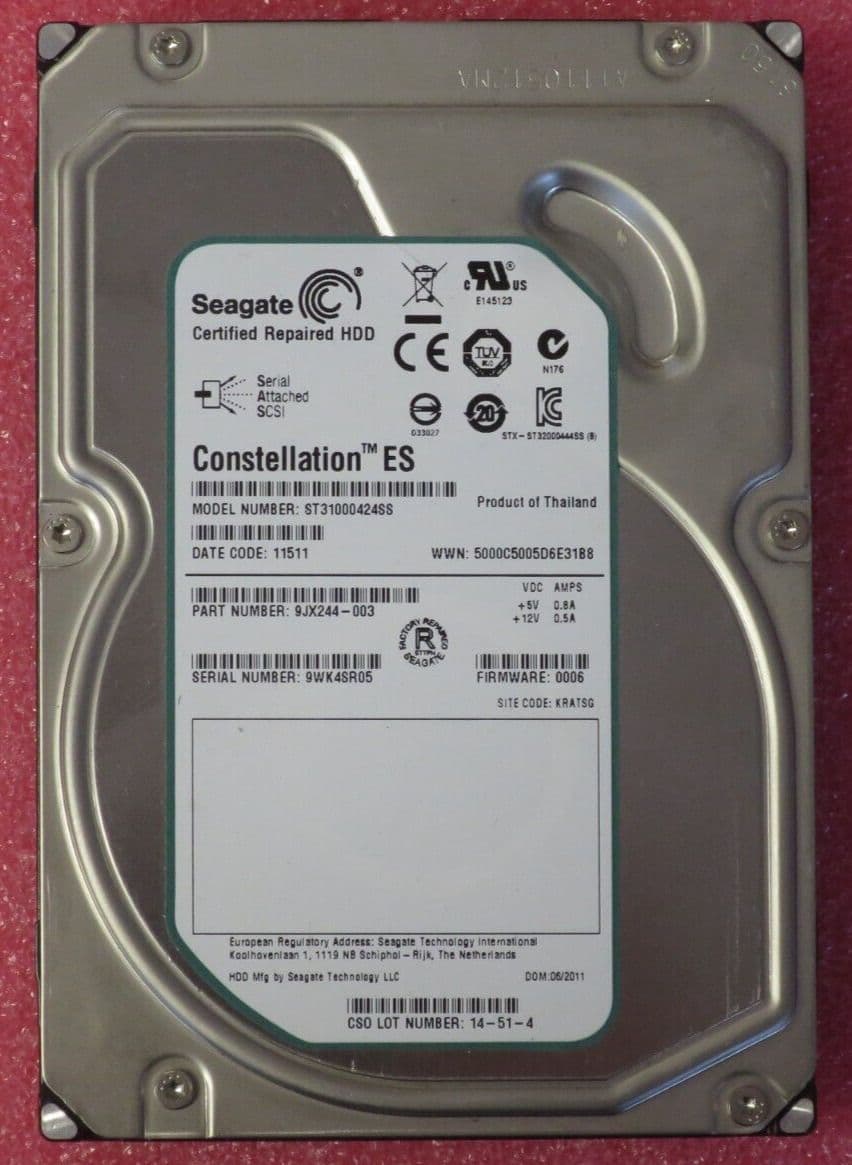 Seagate Certified Repaired Constellation ES 1TB 2 5" 7 2k SAS HDD ...