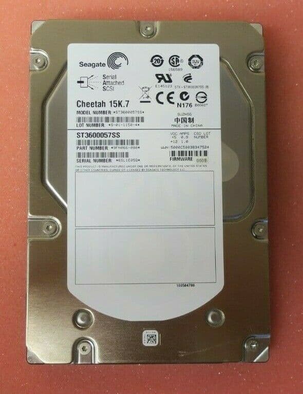 Seagate Cheetah 600GB 15K 7 SAS 6G 3 5" ST3600057SS Enterprise Hard ...