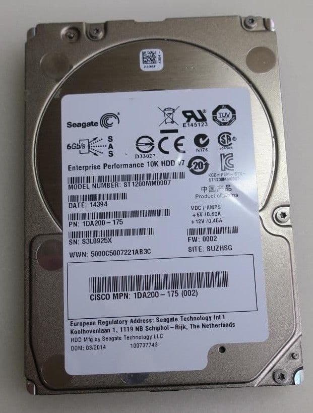 Seagate Enterprise 1 2TB 10K 2 5" 6G SAS Hard Drive HDD 1DA200-175 ...