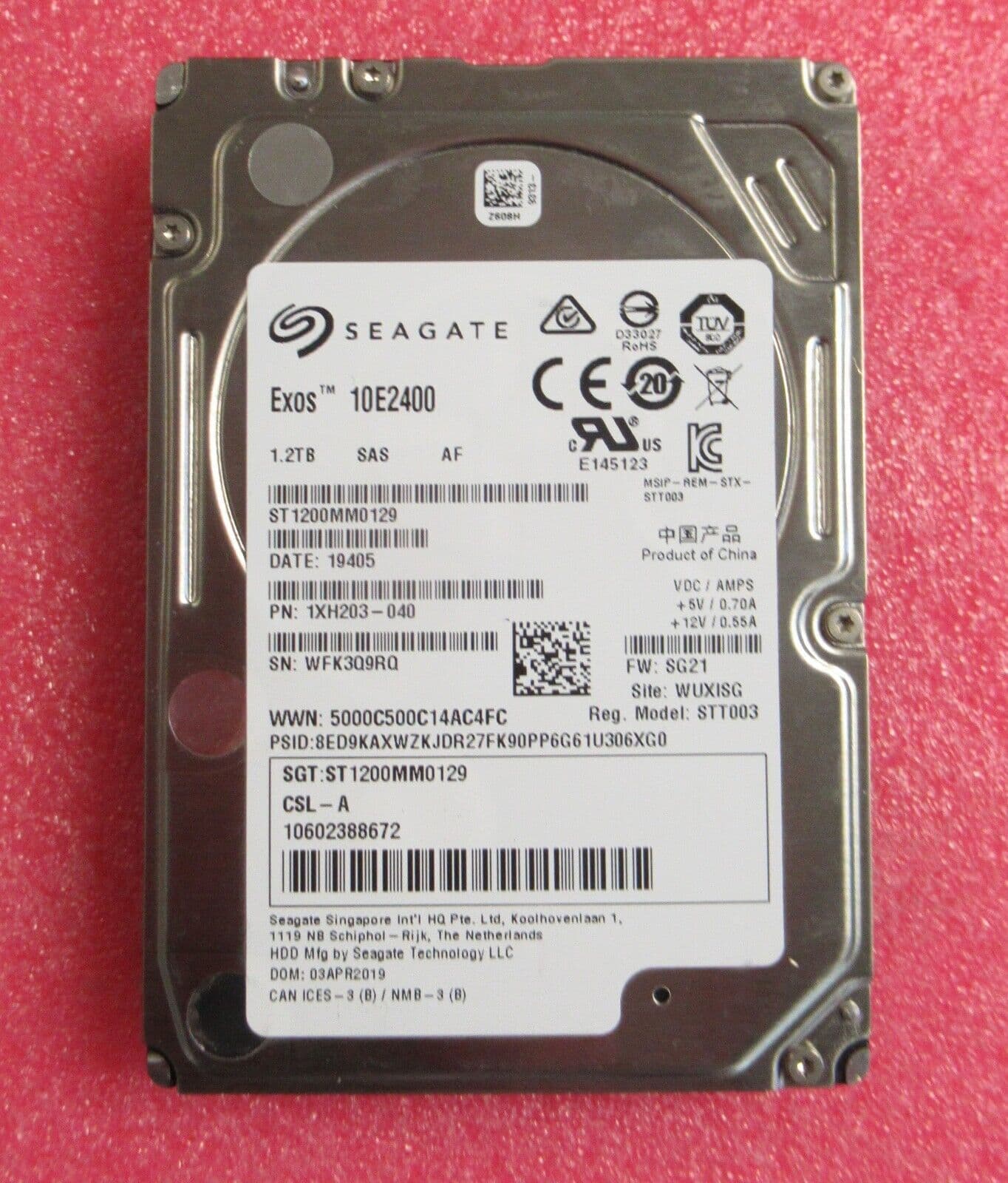 Seagate Exos 1 2TB 10K 2 5" SAS Hot-Plug Hard Drive HDD ST1200MM0129 ...