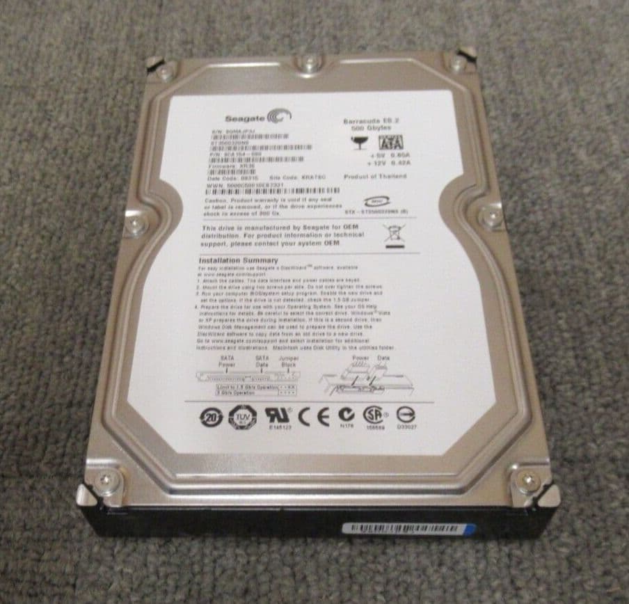 Seagate ST3500320NS Barracuda ES 2 500GB 7200RPM 32MB 3 5" Internal ...
