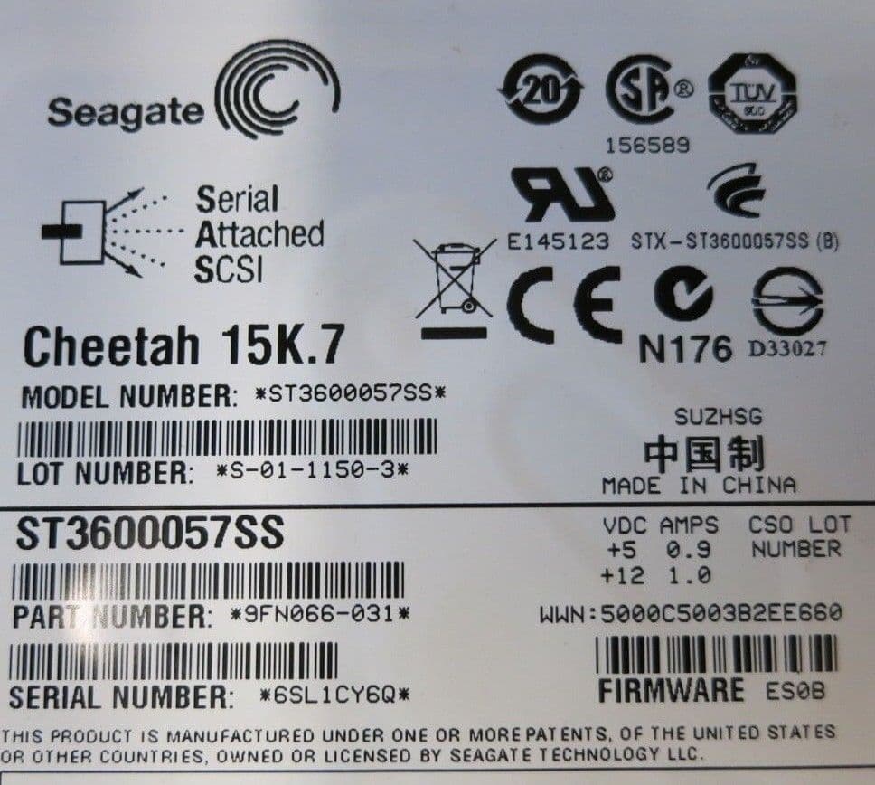 Seagate ST3600057SS Cheetah 15K 600GB 3 5" Internal SAS Hard Drive