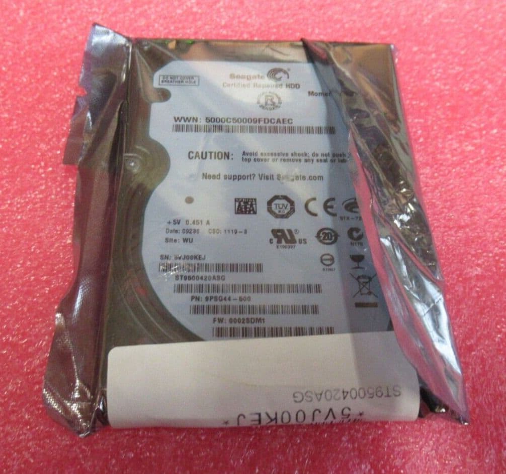 Seagate ST9500420ASG Momentus 7200 4 500GB 7200RPM 16MB 2 5" Internal HDD