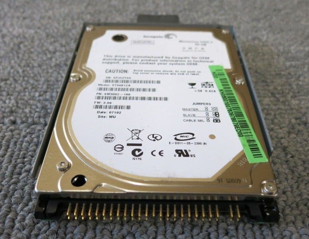 Seagate ST96812A 9W3882-188 Momentus 5400 2 60GB 5400RPM 8MB 2 5" ATA ...