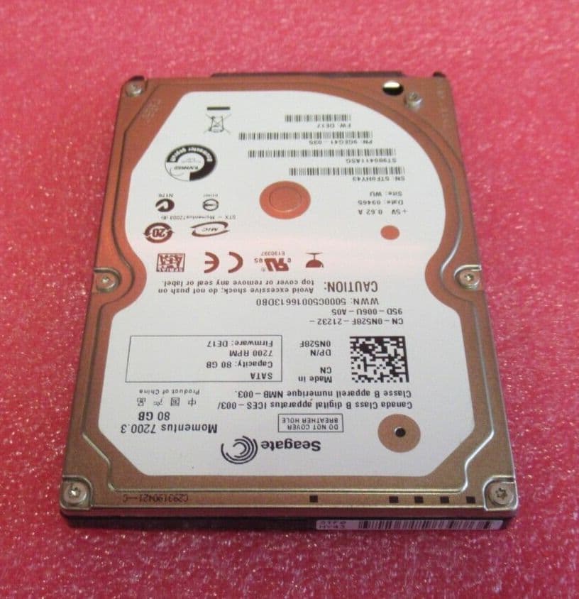 Seagate ST980411ASG N528F Momentus 7200 3 80GB 7200RPM 16MB 2 5 ...