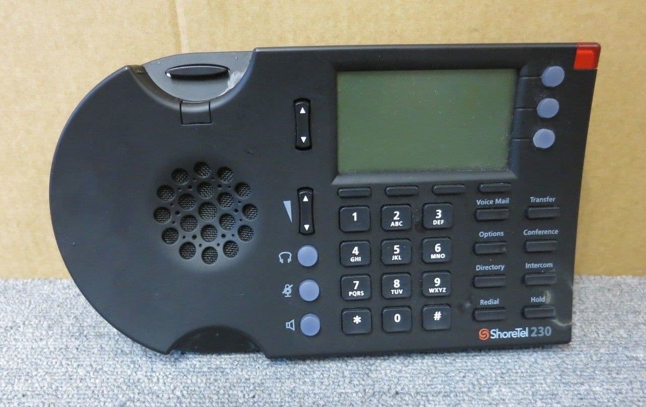 ShoreTel 230 IP VoIP Black Office Speakerphone Telephone Without Stand ...