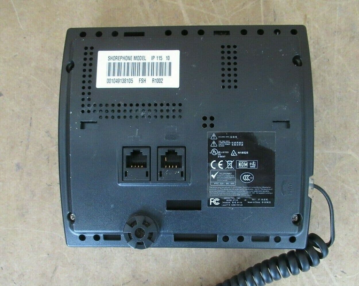 Shoretel IP 115 VoIP Display Phone IP115 Silver A260-1131-01 With Stand