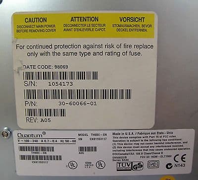 Siemens Nixdorf PXT7 DLT External External Back Up Tape Drive - 30-60066-01