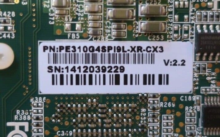 Silicom PE310G4SPI9L-XR-CX3 Quad Port 10Gb Ethernet SFP Network Server ...