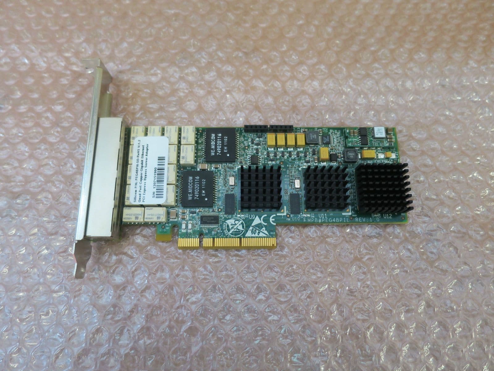 Silicom PEG4BPi6 Network Adapter PEG4BPi6-SD-RoHs PCI-E Quad Port Gibabit Bypass