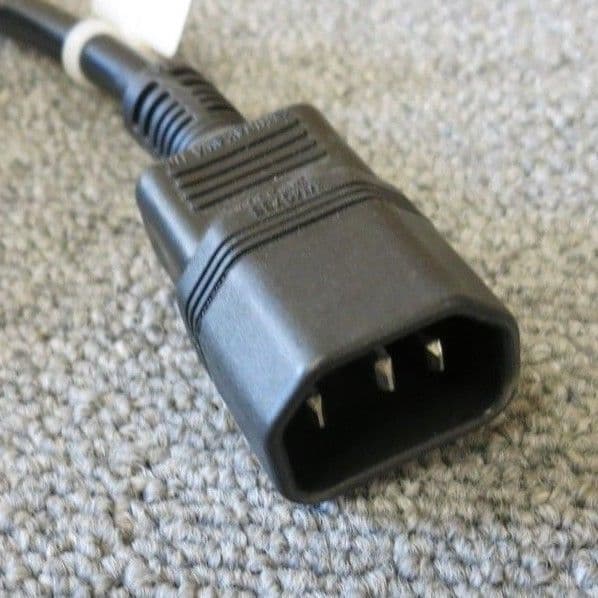 Single C14 to dual C13 Power Y Type 2 7M IEC Splitter Cable Black