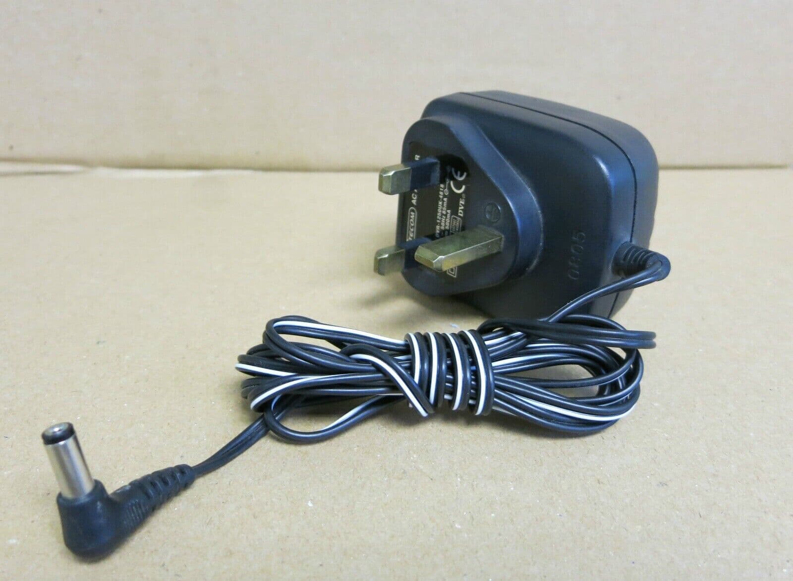 SiteCom DVR-1250UK-4818 UK 3 Pin AC Mains Power Adapter 12V 500mA 25W