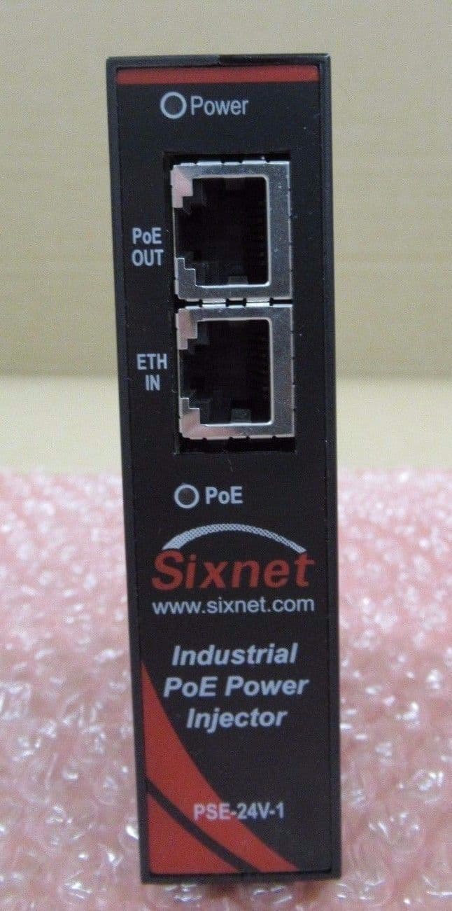 Sixnet Industrial PoE Power Injector EB-PSE-24V-1B 24V-48V Mode A
