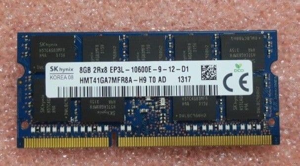 SK Hynix 8GB EP3L-10600E 2Rx8 DDR3-1333MHz HMT41GA7MFR8A-H9 SoDimm Memory