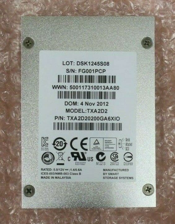 Smart Storage Optimus 200GB SAS 2 5" TXA2D20200GA6XIO Solid State Drive SSD