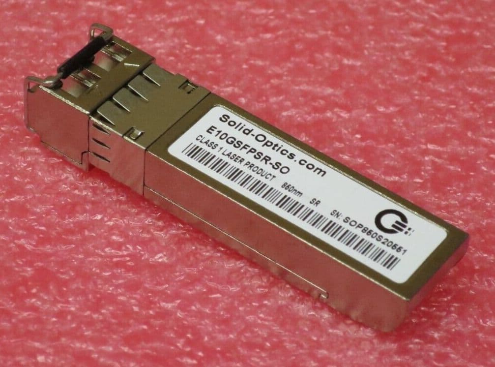 Solid-Optics E10GSFPSR-SO 10GB/s Duplex LC 850nm 300m SFP Transceiver ...