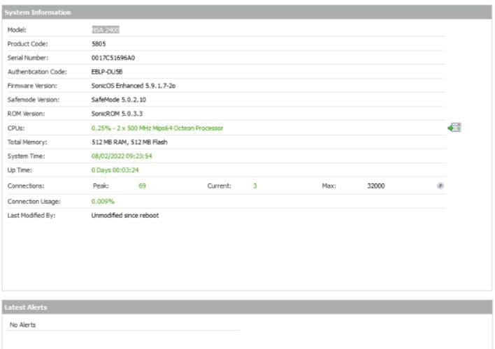 SonicWALL NSA 2400 1U Network Security Appliance 6x RJ45 Port Firewall ...