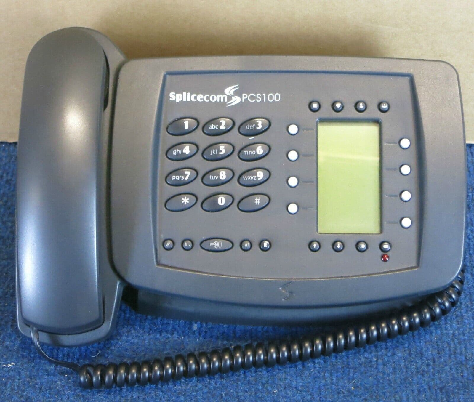 Splicecom PCS100 IP VOIP PoE System Phone Telephone ASY-UT-PCS1-00 Black