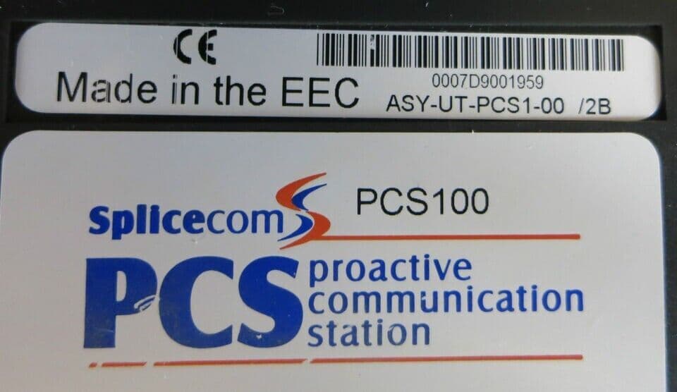 Splicecom PCS100 IP VOIP PoE System Phone Telephone ASY-UT-PCS1-00 Black