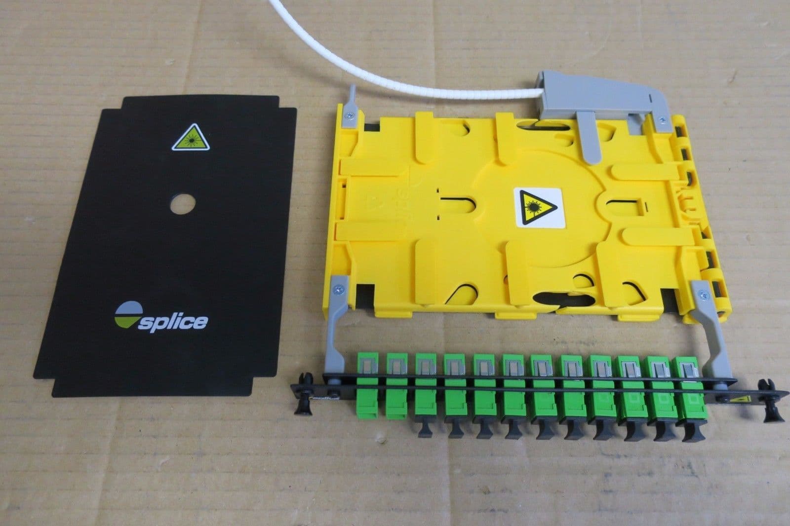 SpliceGroup Fibre Optic Rack Mount Patch Panel 19" 1U 12 Port