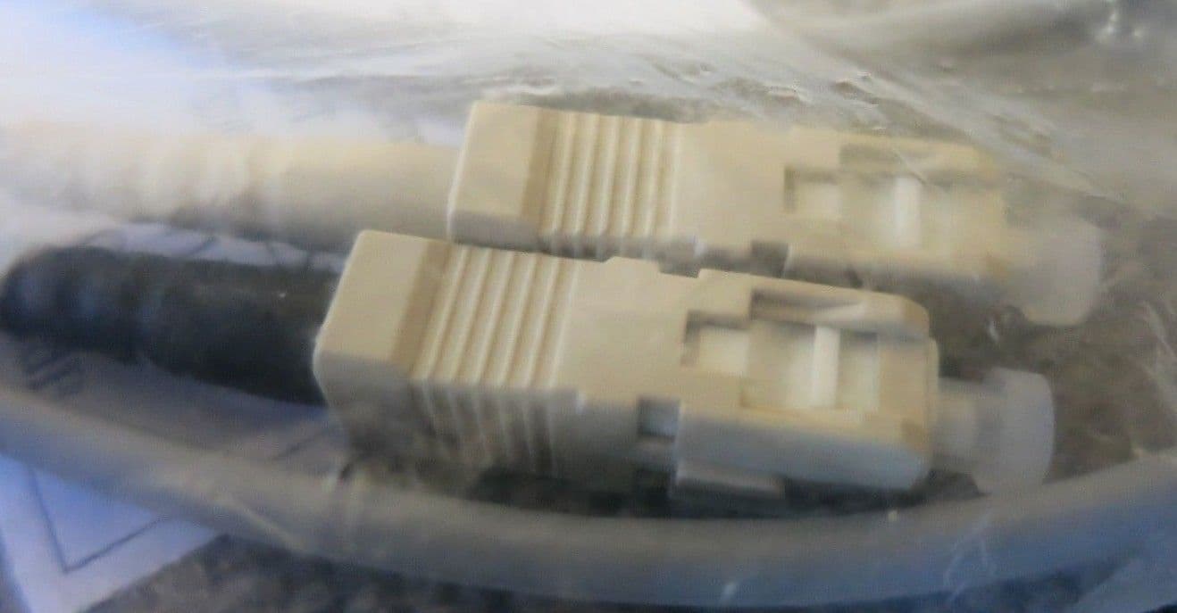 ST To SC Connector Duplex 62 5/125 Fiber Optic 1M Patch Lead Cable Grey New