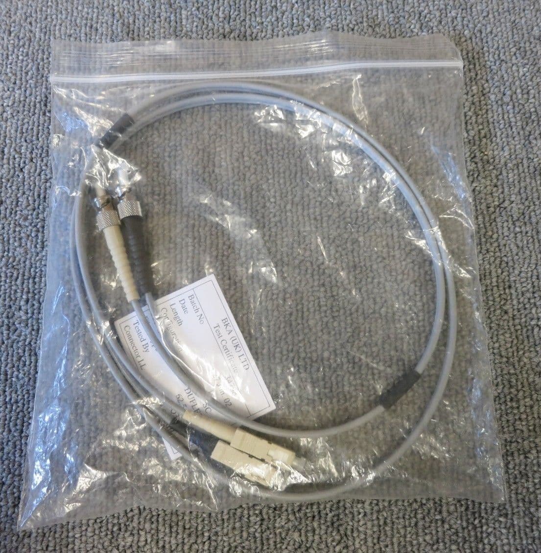 ST To SC Connector Duplex 62 5/125 Fiber Optic 1M Patch Lead Cable Grey New