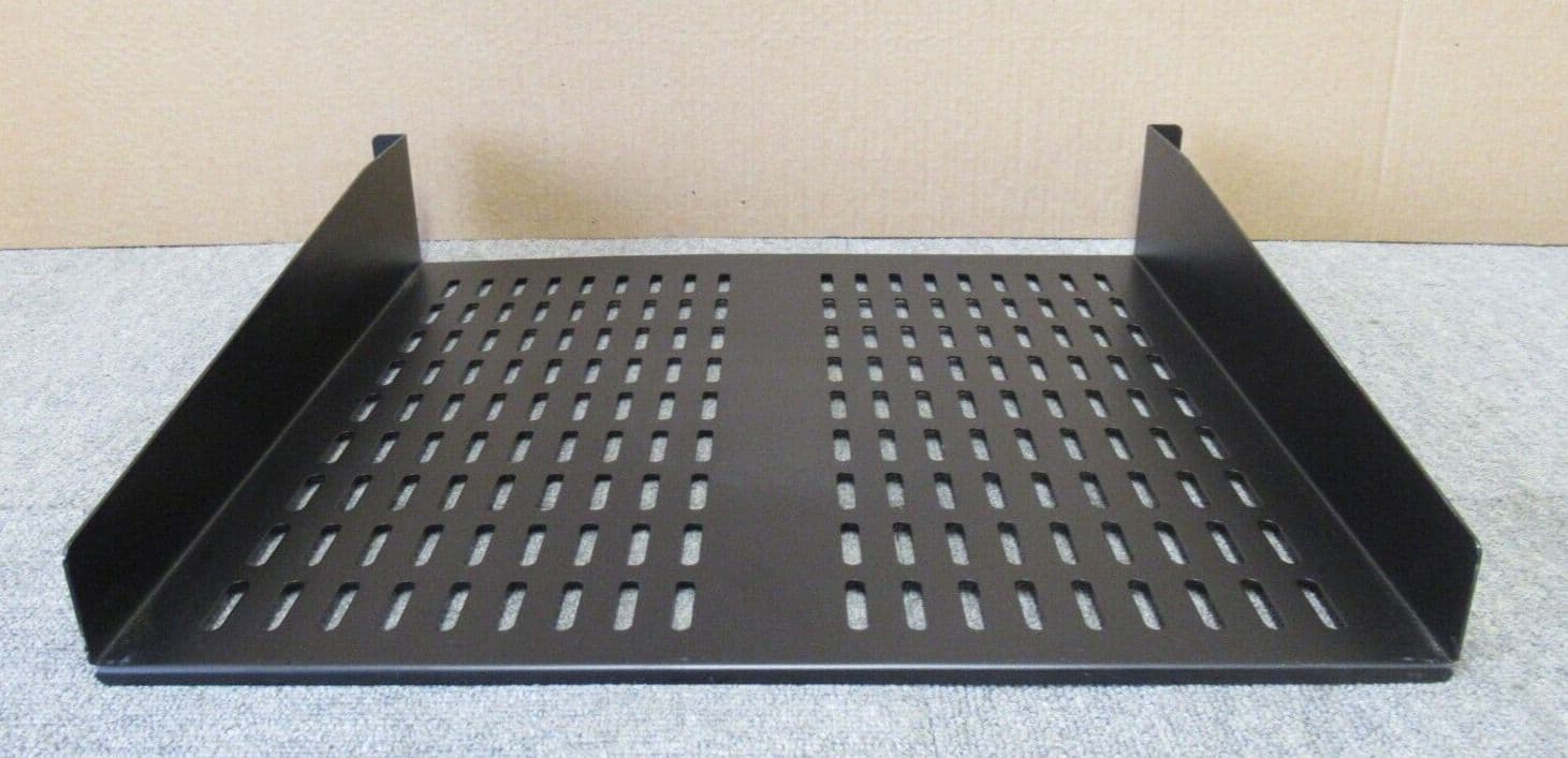 StarTech CABSHELFV 2U 19" Black Vented Universal Server Rack Cabinet ...