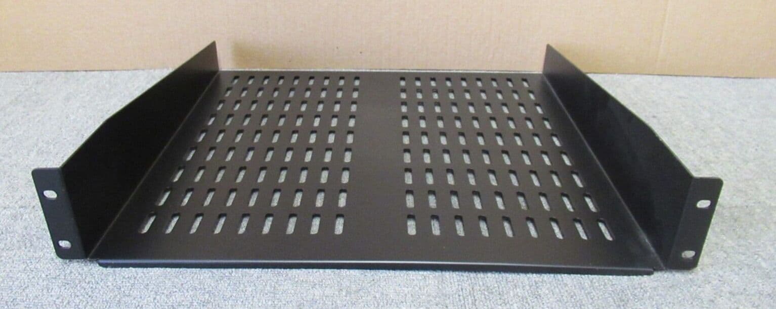 StarTech CABSHELFV 2U 19" Black Vented Universal Server Rack Cabinet ...