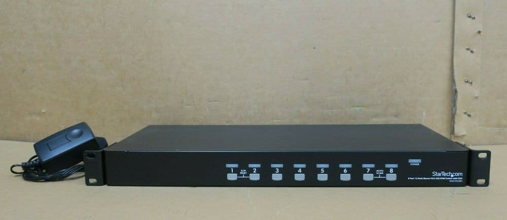 StarTech SV831DUSBU 8 Port 1U Rackmount USB VGA KVM Switch with OSD