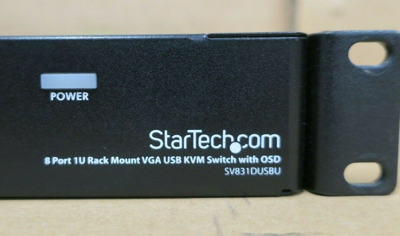 StarTech SV831DUSBU 8 Port 1U Rackmount USB VGA KVM Switch with OSD