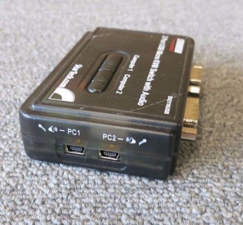 Starview 2 Port Black USB Micro KVM Switch Kit With Audio With Cables ...