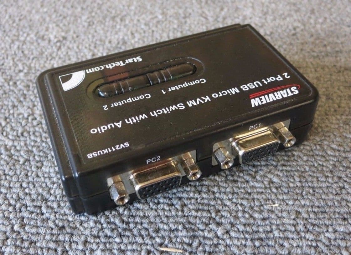 Starview SV211KUSB 2 Port Black USB Micro KVM Switch Kit With Audio