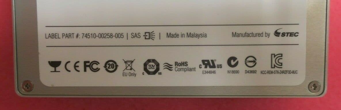 STEC ZeusRAM Z4RZF3D-8UC SSD 3 5" 8GB SSD 95100-02049-011U