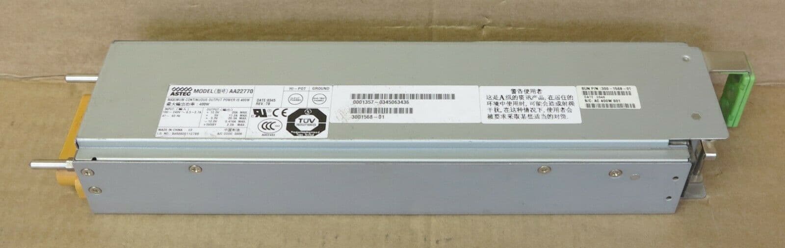 Sun Microsystems 300-1568-01 AA22770 400W Power Supply For Sunfire V240